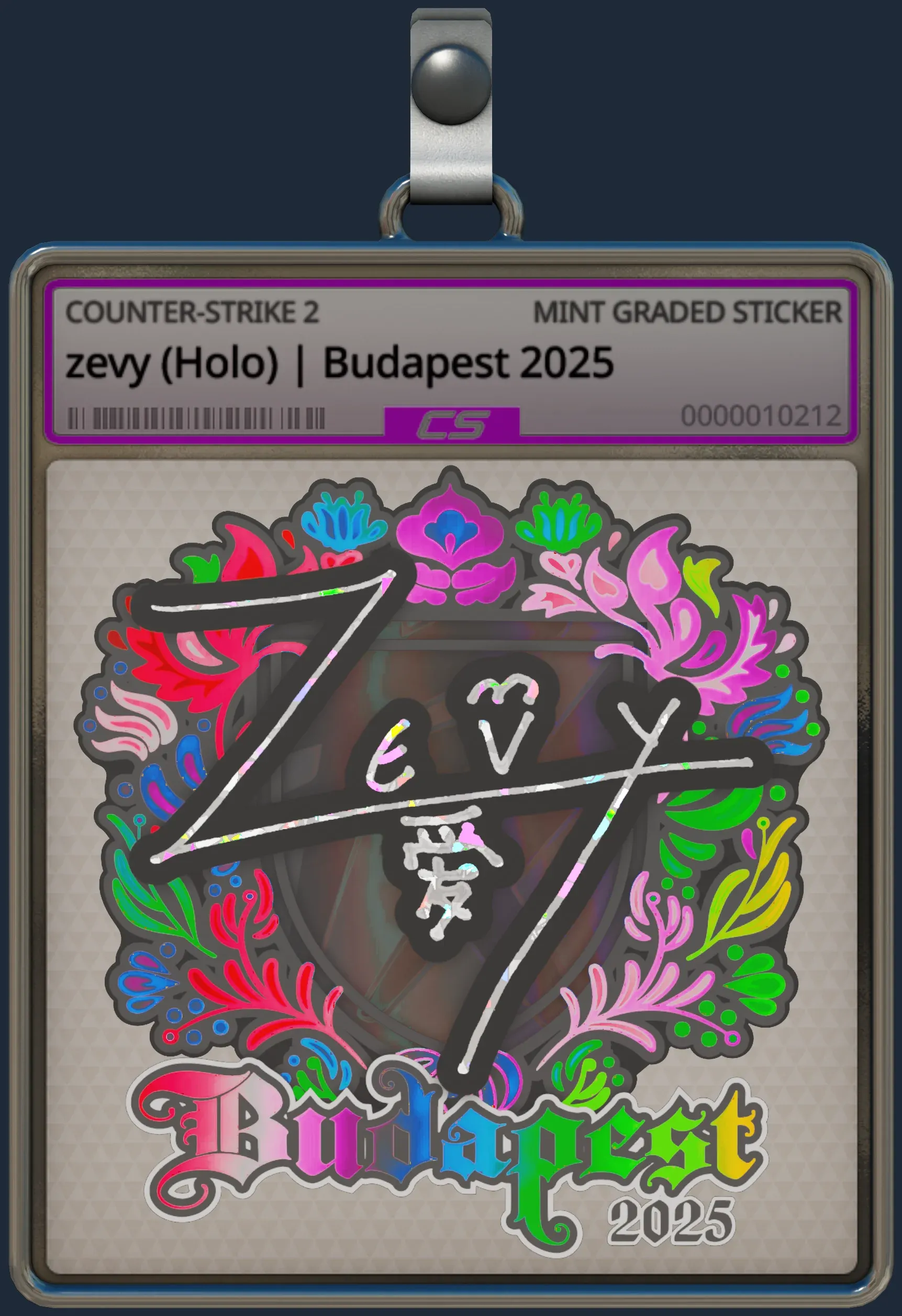 Купить Наклейка | zevy (голографическая) | Будапешт-2025 по цене от 279 ...